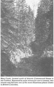 A Creek Called Mary by Bill Barlee | The Cariboo Mining Association